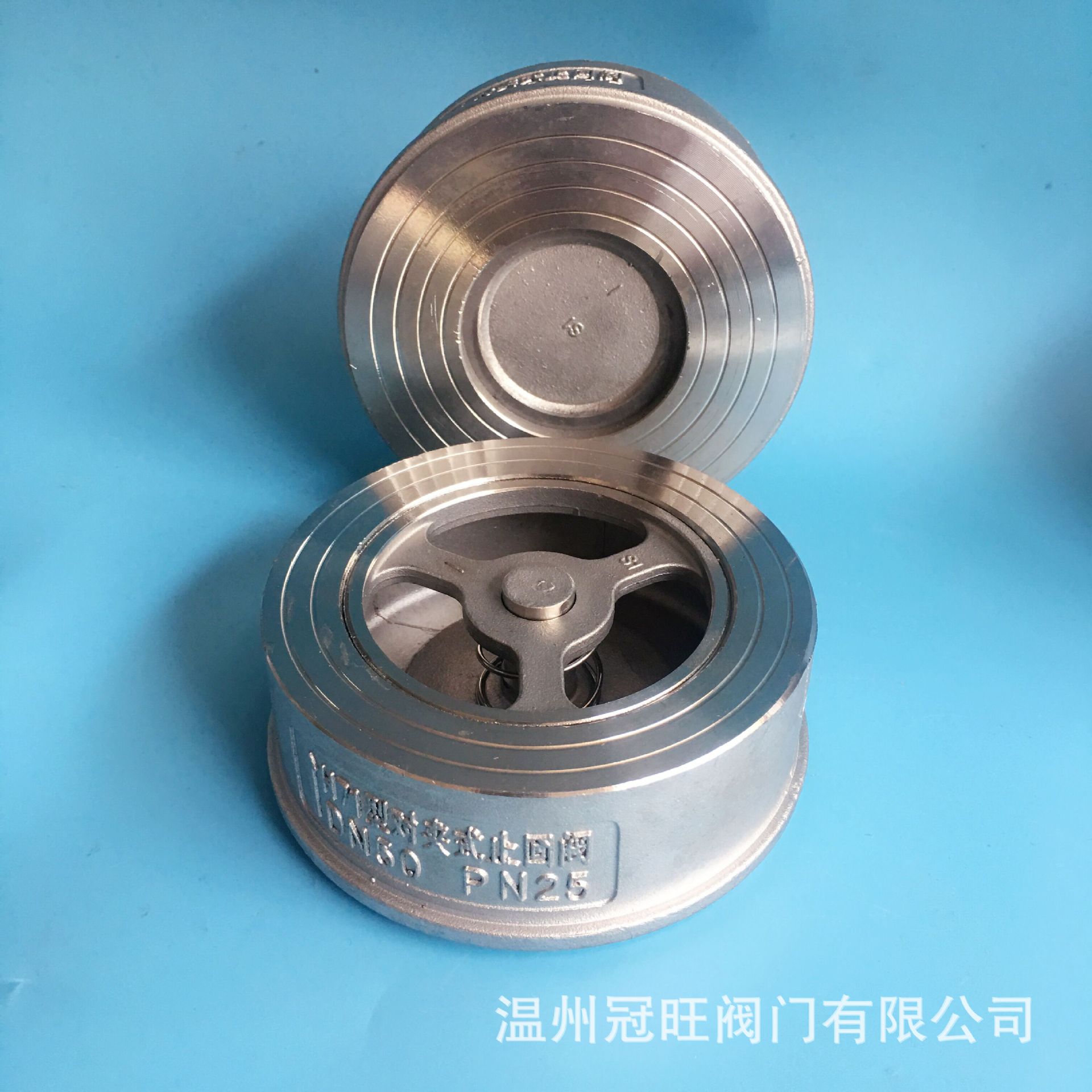 H71不锈钢对夹止回阀201 304 不锈钢单向阀门H71W-25P DN15 DN50-阿里巴巴