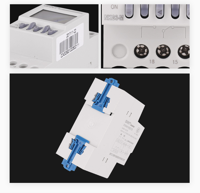 正泰时控开关路灯控制器定时器NKG3-M导轨220v精确到秒微电脑时控-阿里巴巴