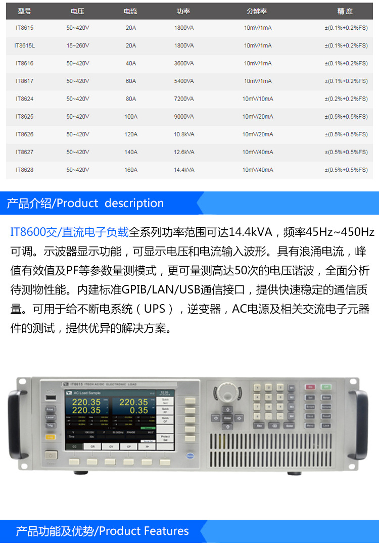 艾德克斯IT8615/IT8615L/IT8616/IT8617交直流电子负载测试仪-阿里巴巴
