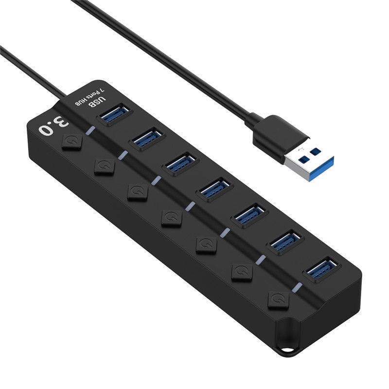 厂家批发usb3.0 hub分线器带线按键独立开关 一拖四HUB3.0扩展坞-阿里巴巴