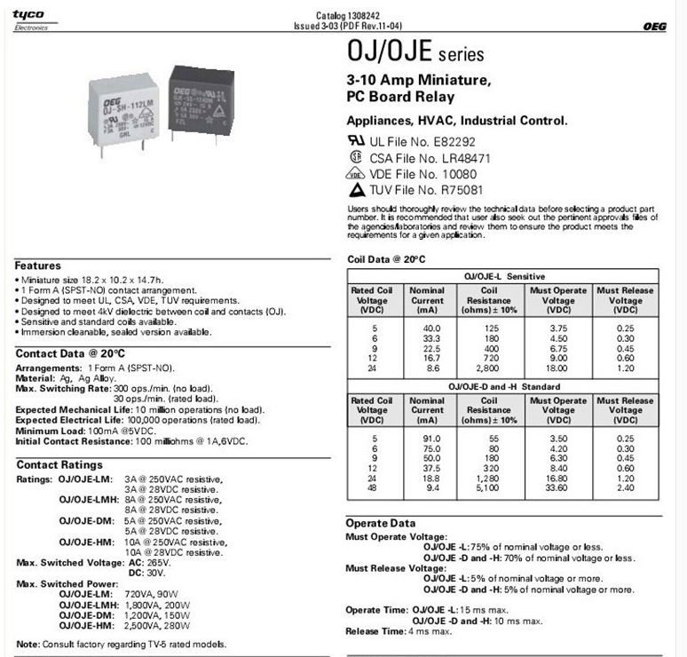 0JE OJE-SS-124HM 继电器24VDC一组常开4脚10A 通用OJE-SH-124HMF-阿里巴巴