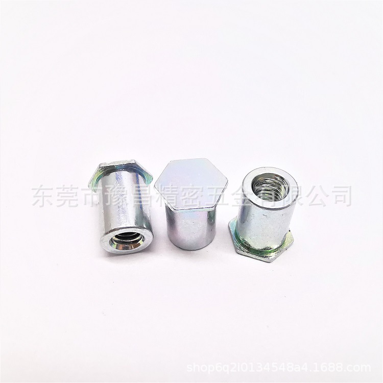 工厂直销BSO-M3系列碳钢盲孔压铆螺柱 六角头螺柱 外径4.2-阿里巴巴