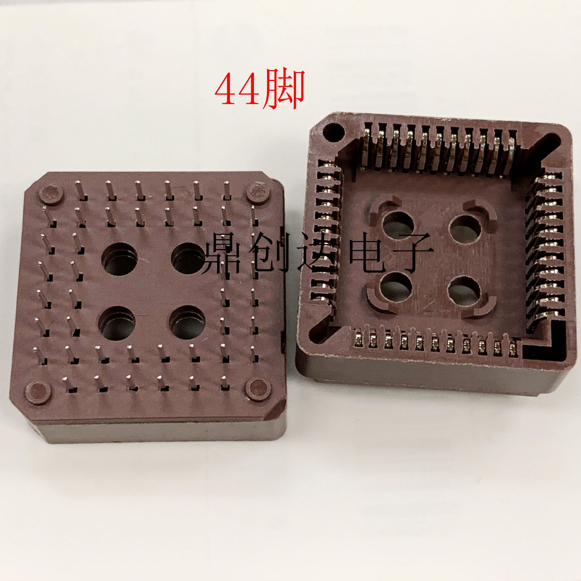 PLCC直插44P IC插座 贴片集成IC转换座 烧录座 DIP44脚方形IC插槽-阿里巴巴