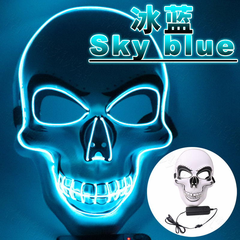 Halloween Christmas party LED Glowing Mask Skull Face Mask Horror Ghost ...