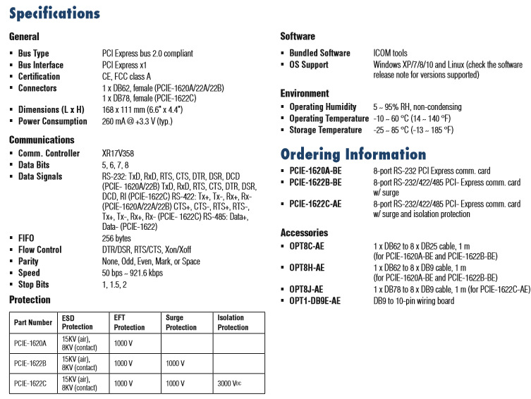 研华 PCIE-1622B/PCIE-1622C PCIE串口卡-阿里巴巴
