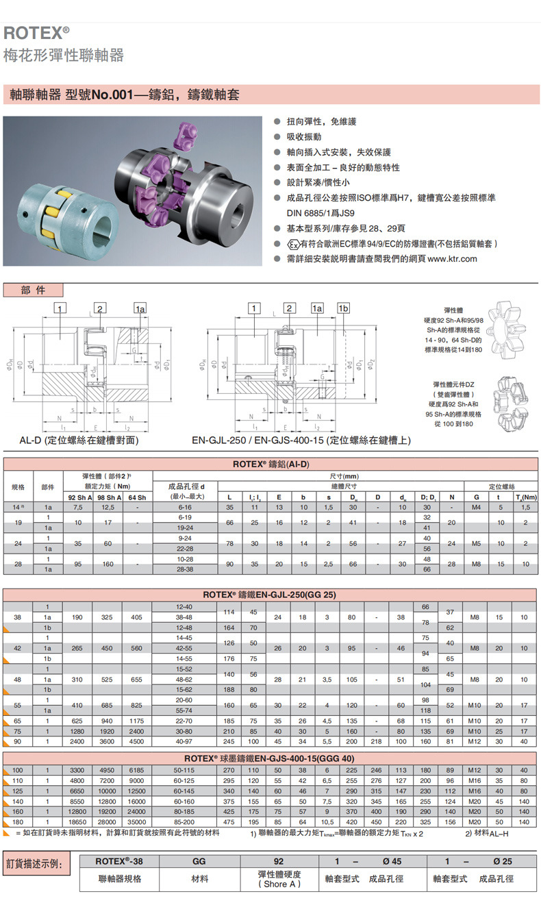 KTR-ROTEX38-ST梅花型弹性联轴器/德国KTR原装ROTEX-38钢件联轴器-阿里巴巴