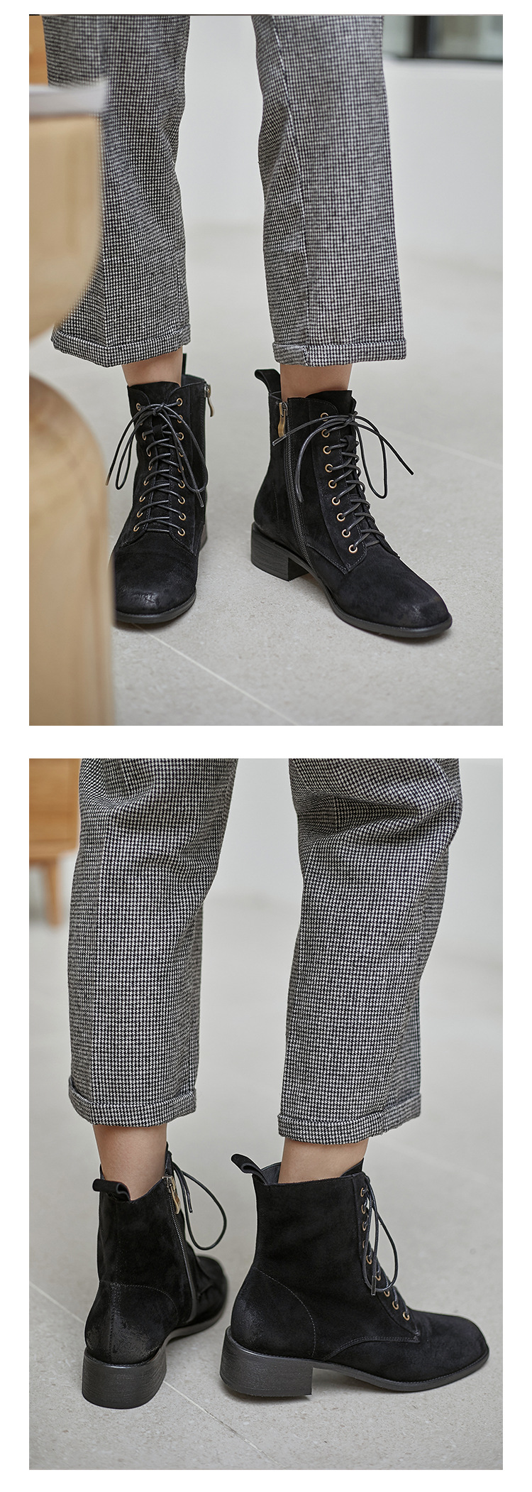 Chiko Tabetha Round Toe Block Heels Boots