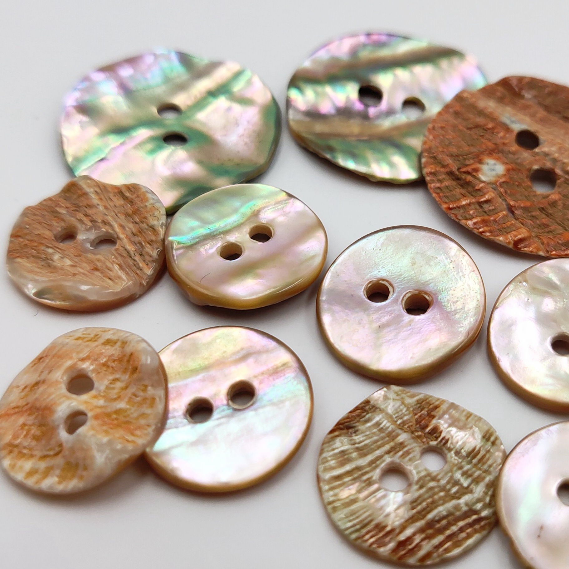 High-grade Natural Australian Abalone Shell Button Natural Color Two ...