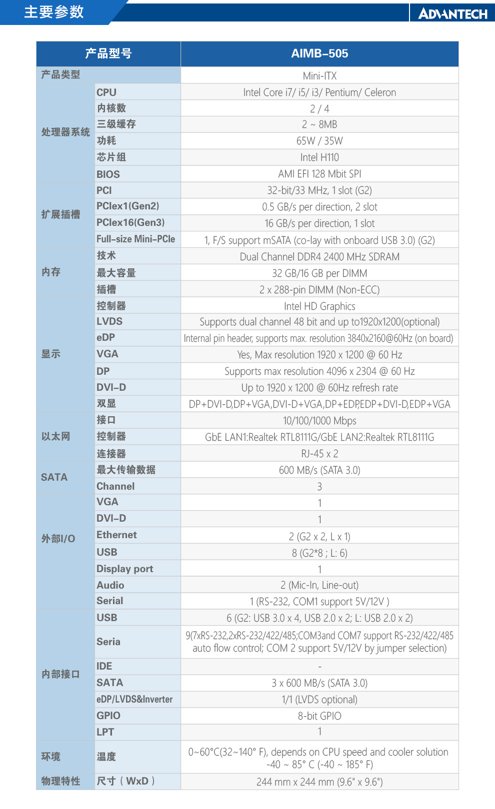研华原装AIMB-505工控机主板 支持酷睿67代双网MicroATX工业主板-阿里巴巴