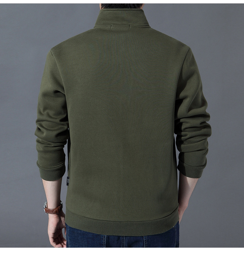 JP男装卫衣宽松棉秋冬长袖外套立领开衫拉链休闲上衣JC6025-阿里巴巴