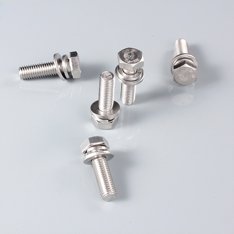 M4-M12外六角组合螺丝三组合螺栓304不锈钢GB9074.17组合件螺钉-阿里巴巴