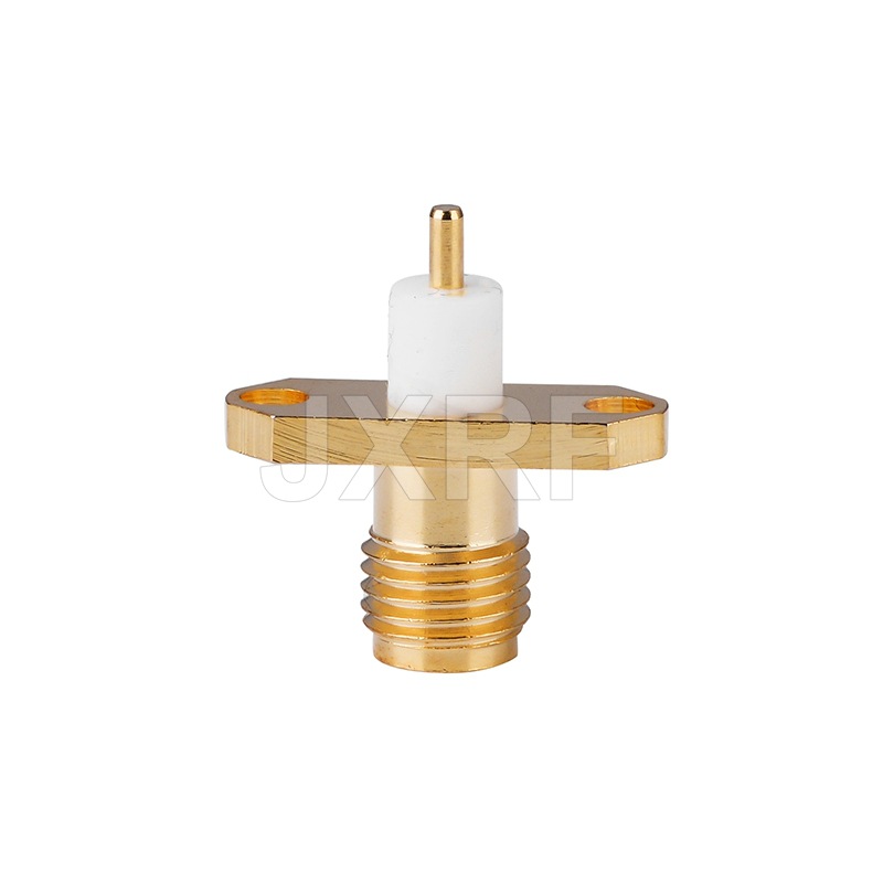 JXRF连接器射频 SMA-KFD 2孔方板菱形面板焊接SMA母座 外带绝缘子-阿里巴巴