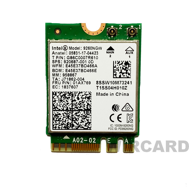 9260NGW AC 2.4G/5G双频千兆内置无线网卡WIFI接收 5.1蓝牙NGFF-阿里巴巴