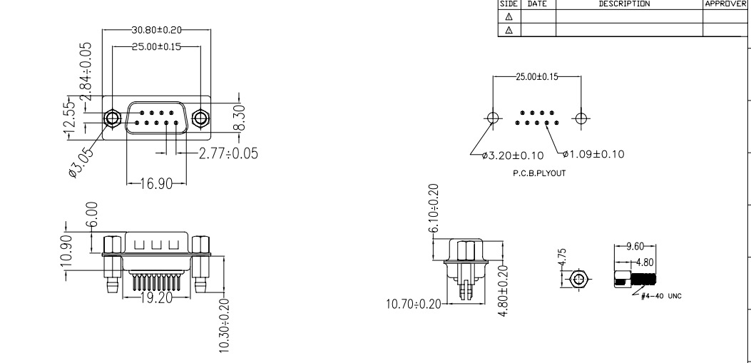 db9尺寸图-千图网
