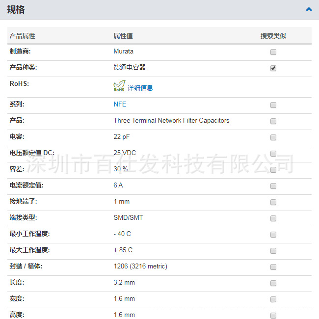 EMI贴片三端穿芯滤波电容 1206 22pF 25V 6A NFE31PT220R1E9L-阿里巴巴