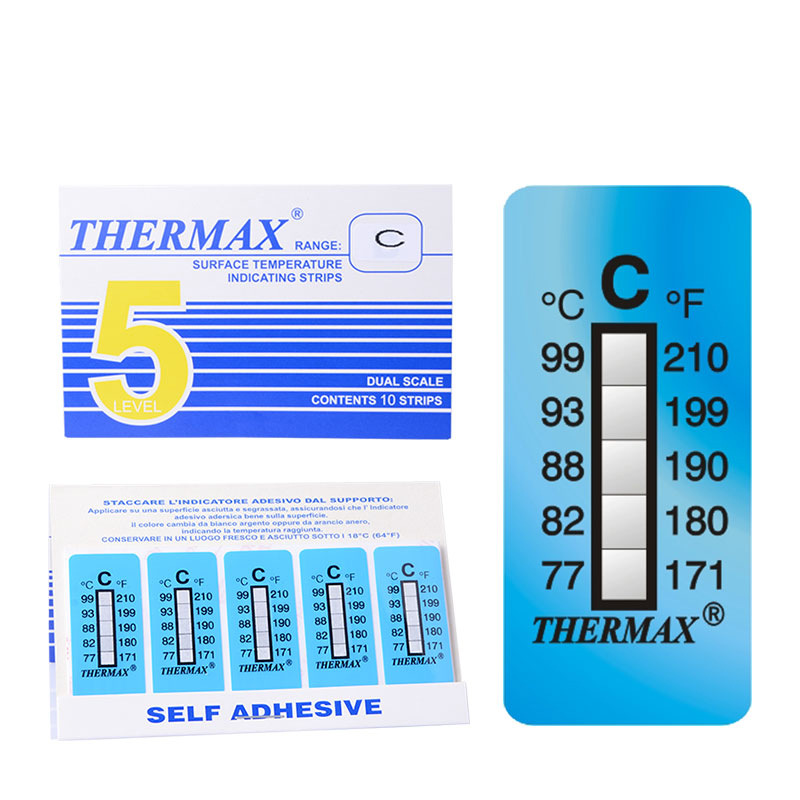 现货温度贴纸5格BCDEFGHI测温纸英国thermax热敏感温纸标签贴条-阿里巴巴