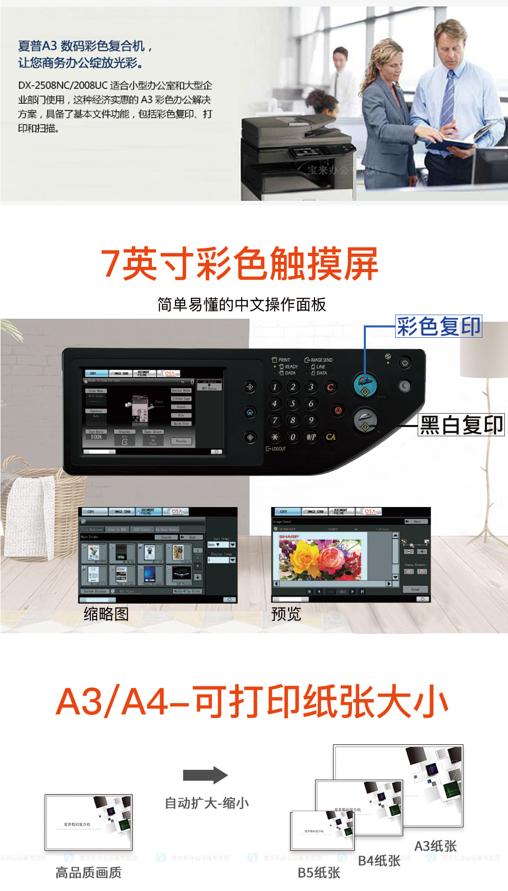 sharp夏普DX-2008UC 2508NC彩色A3复印机打印网络双面复合一体机-阿里巴巴