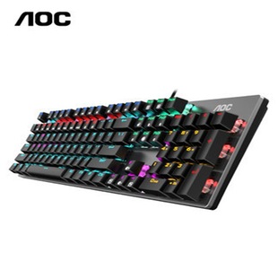 AOC GK410金属版机械键盘游戏吃鸡台式笔记本电脑办公USB有线鼠标-阿里巴巴