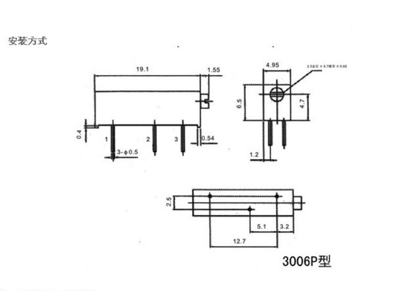 3006P-103 10K 可调电阻精密电位器 P103 3006P电位器 多圈-阿里巴巴