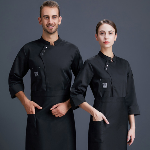 Chef overalls Chef uniforms, long-sleeved autumn and winter clothes ...