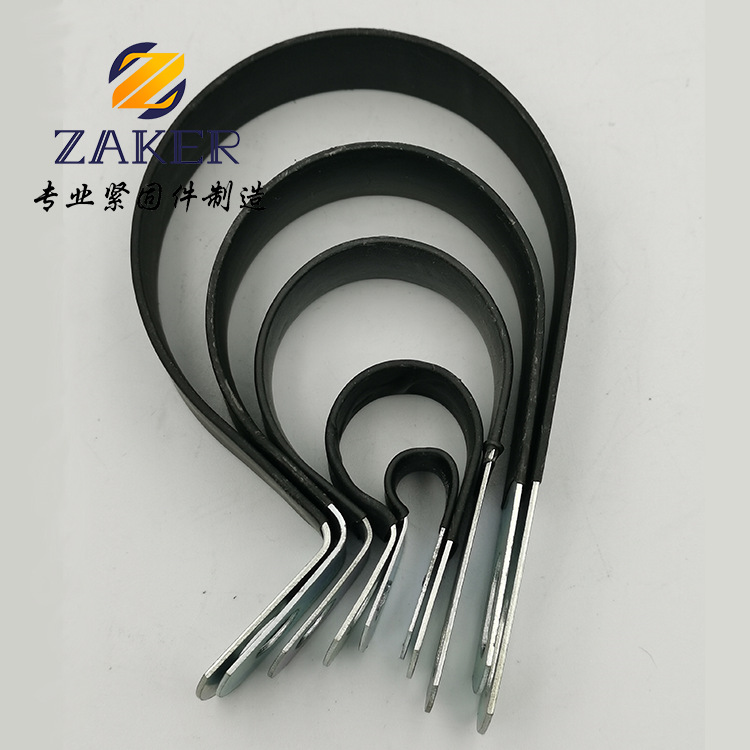 Q686单管夹片 线卡子R型卡箍管夹 连胶条卡箍 201 304电镀-阿里巴巴