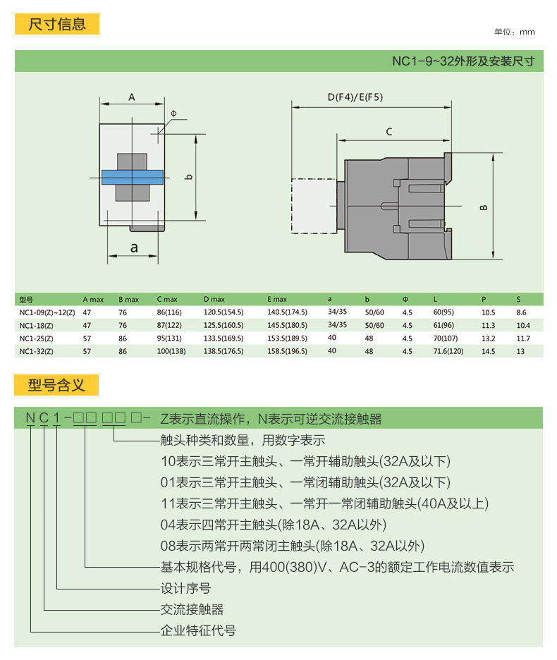 正泰9A交流接触器 NC1-0910 线圈电压可选24V/48V/110V/220V/380V-阿里巴巴