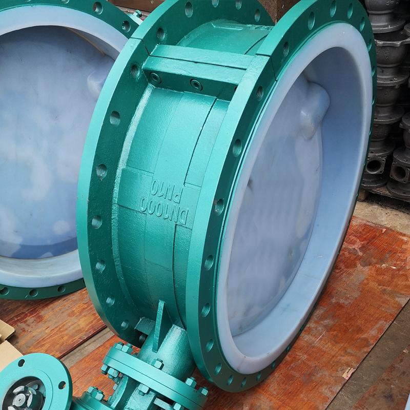 D341F46-10C铸钢涡轮法兰式衬氟蝶阀耐碱防腐蚀全衬里高耐腐蚀-阿里巴巴