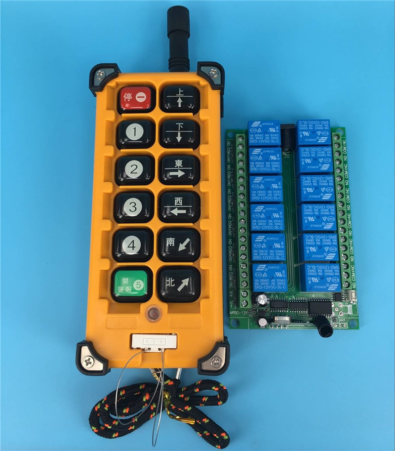 工业级远距离无线遥控12V24V十二路开关控制灯具电机正反转控制器-阿里巴巴