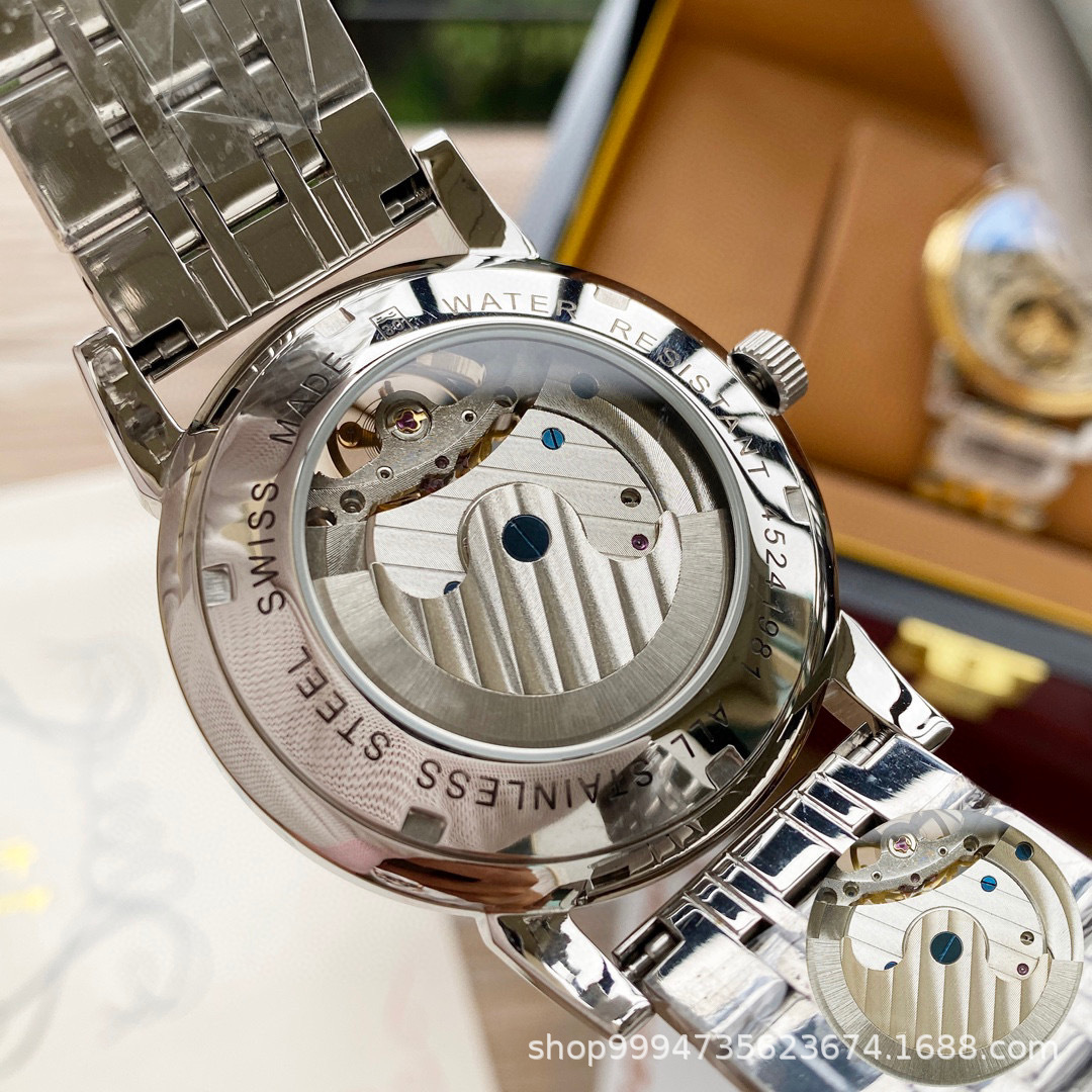 男士手表气质商务多功能气质大表盘全自动机械手表男镂空皮带腕表-阿里巴巴