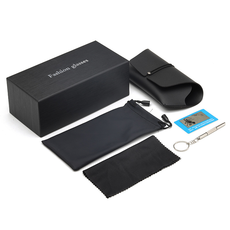 Casual leather drawstring glasses case full set glasses bag glasses ...