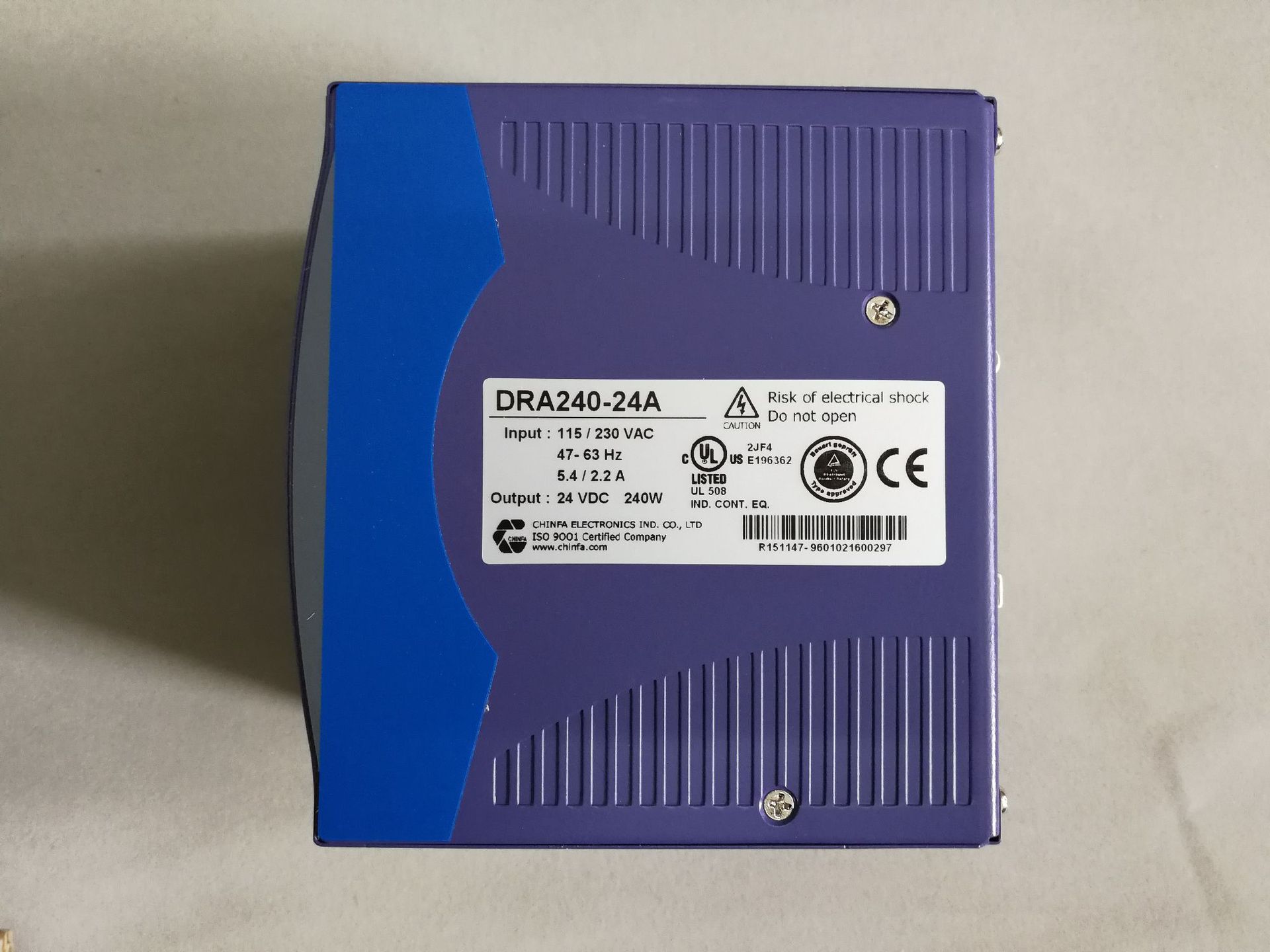 全新DRA240-24A 台湾勤发Chinfa 导轨电源240W 24V直流10A同PW722-阿里巴巴