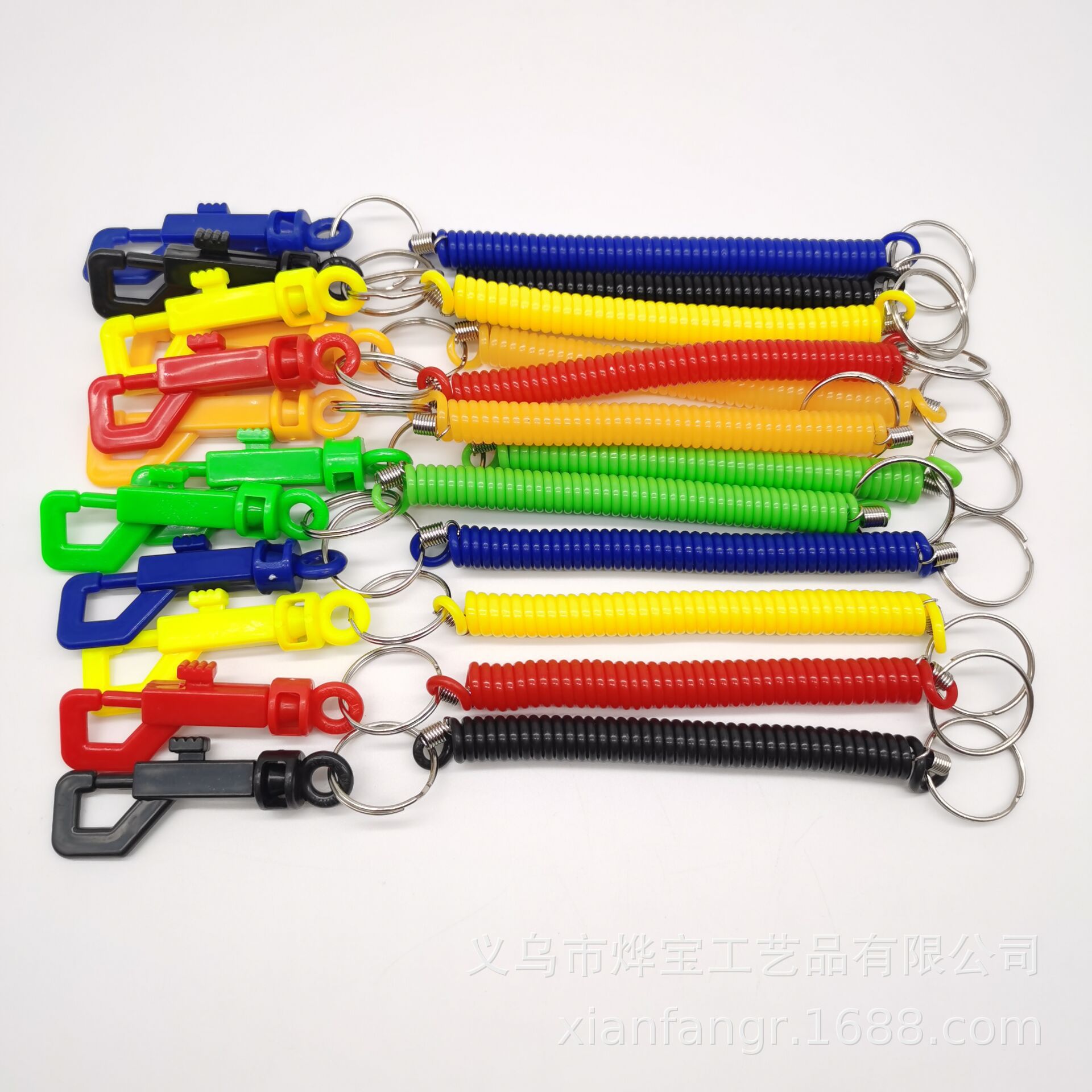 现货批发彩色透明塑料弹簧绳 eva电话线弹簧链 玩具球伸缩吊绳-阿里巴巴