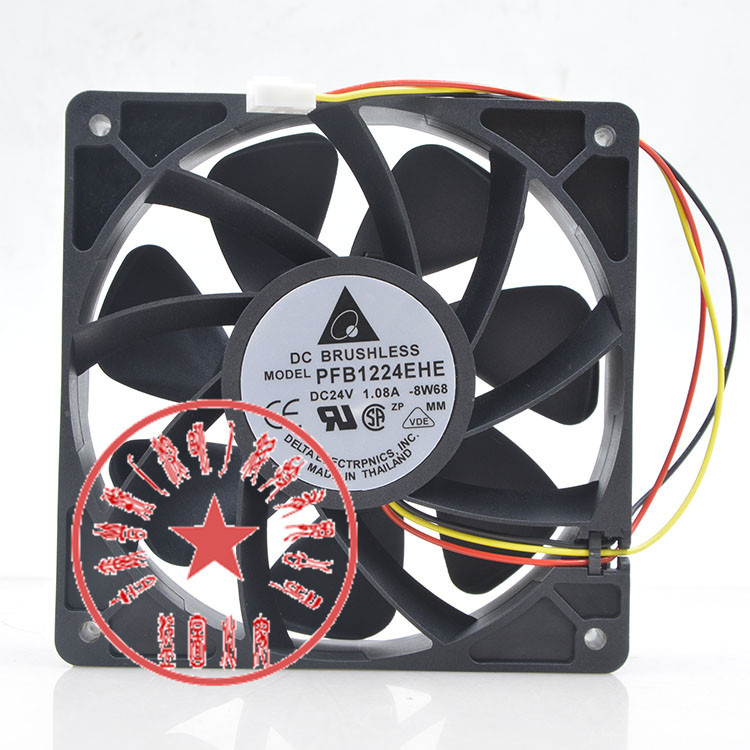 DELTA PFB1224EHE 24V 1.08A 120*120*38MM2线/3线变频器风扇-阿里巴巴