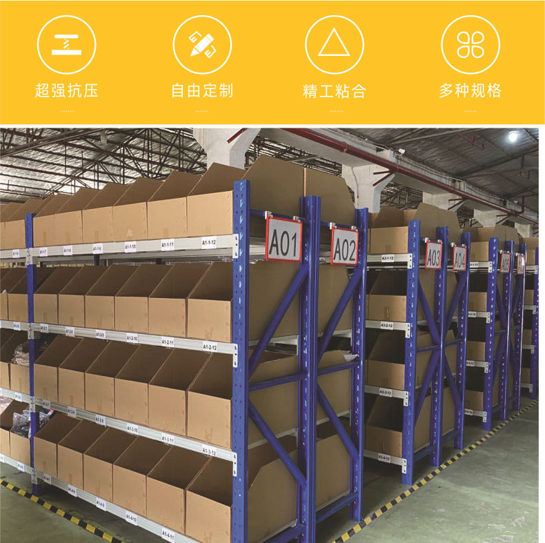 厂家现货定制仓库货架陈列展示分类瓦楞纸箱特硬库位盒 货架纸盒-阿里巴巴