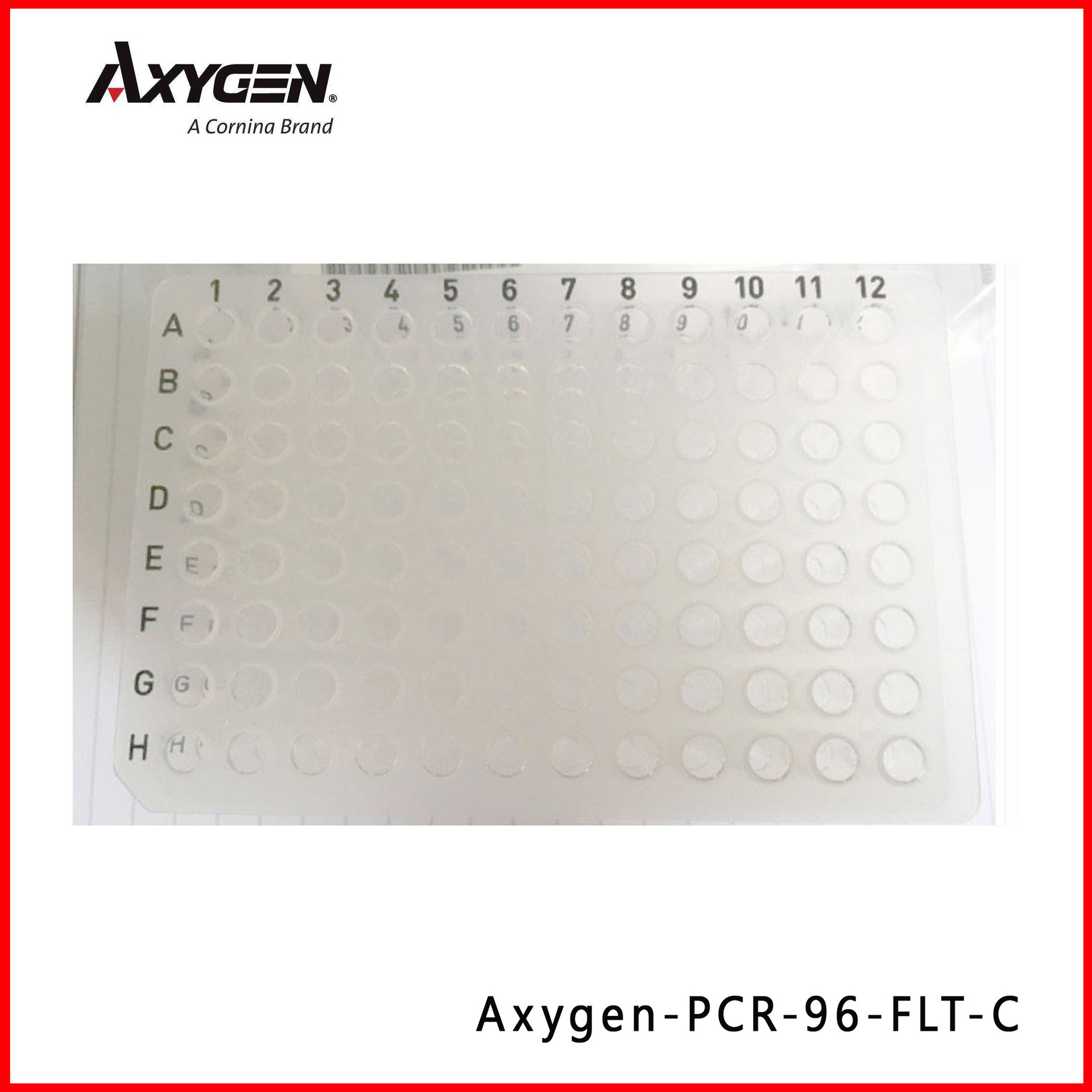 爱思进AxygenPCR-96-FLT-C 0.2ml透明无裙边96孔PCR板 5块/包-阿里巴巴