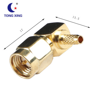 扬州红星 彤星接插件 SMA-C-JW1.5-1 弯头RG174跳线公头 天线接头-阿里巴巴
