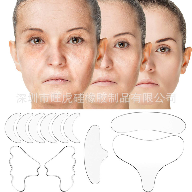 Spot silicone anti-wrinkle stickers 11-piece set of facial anti-wrinkle ...