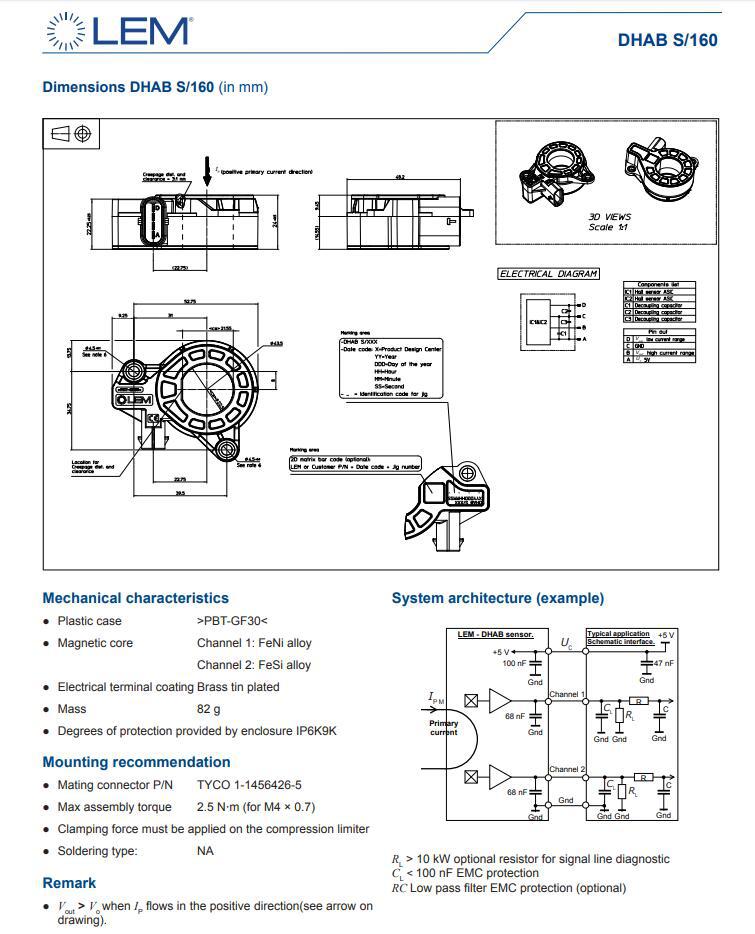DHABS/155 157 LEM莱姆 电流传感器霍尔效应互感器汽车级全新原装-阿里巴巴