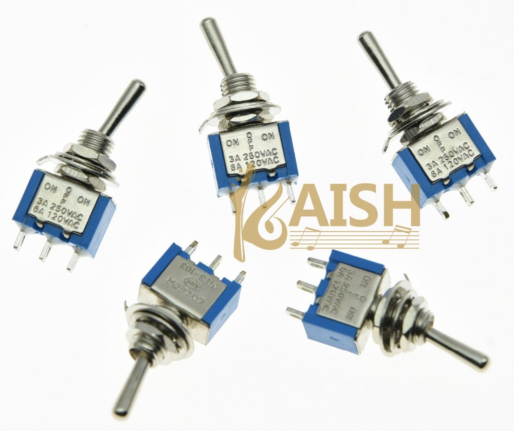 3脚3档ON OFF ON迷你开关蓝色5个一套金属小摇臂开关小型钮子开关-阿里巴巴
