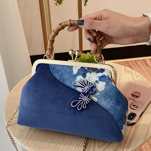 Hand held Cheongsam qipao dress bag female celebrity bamboo section ...