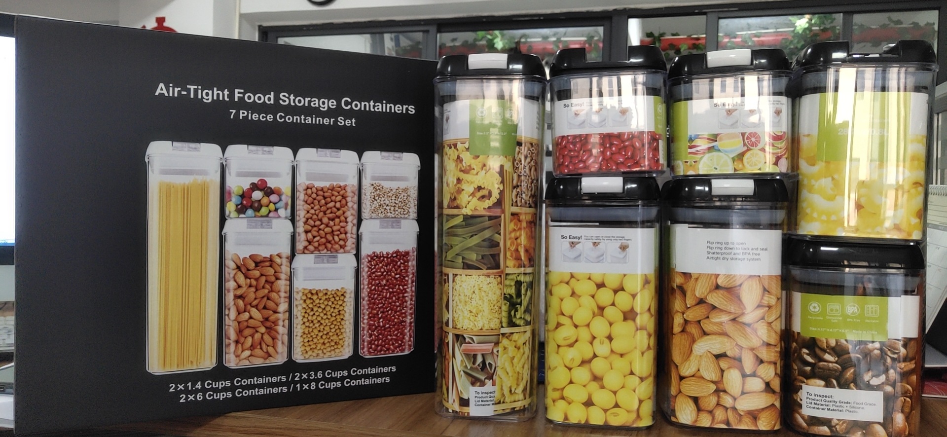 Multi capacity sealed fresh-keeping kitchen storage tank melon seeds ...