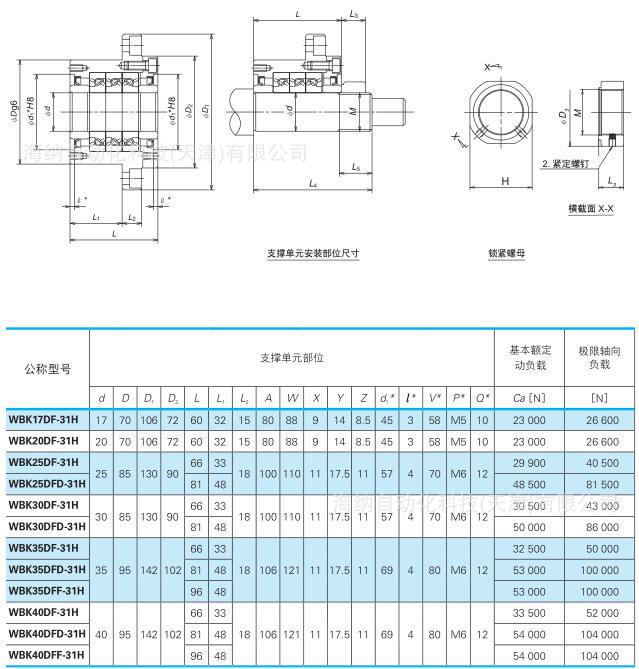 NSK丝杠支撑座/丝杠固定座轴承WBK12-11/10-01A/WBK30DF/40DFF-31-阿里巴巴