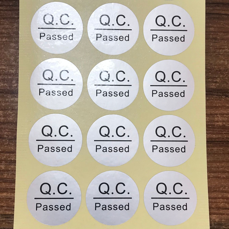 25MM圆形绿色qc pass贴纸不干胶印刷 30MM圆形QCPASS封口贴现做-阿里巴巴