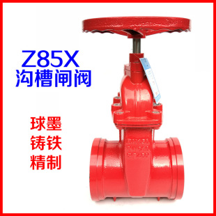Z85X-16沟槽软密封闸阀暗杆手动沟槽闸阀100DN150 4寸6寸消防阀门-阿里巴巴