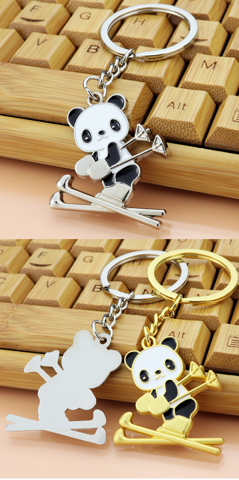 创意冬运滑雪板钥匙扣雪撬板钥匙链冰雪运动纪念小礼品冰刀鞋定制-阿里巴巴