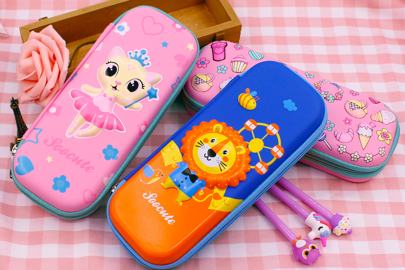 培训礼物小学生3D文具盒男幼儿园铅笔盒女孩硬壳收纳盒儿童-阿里巴巴