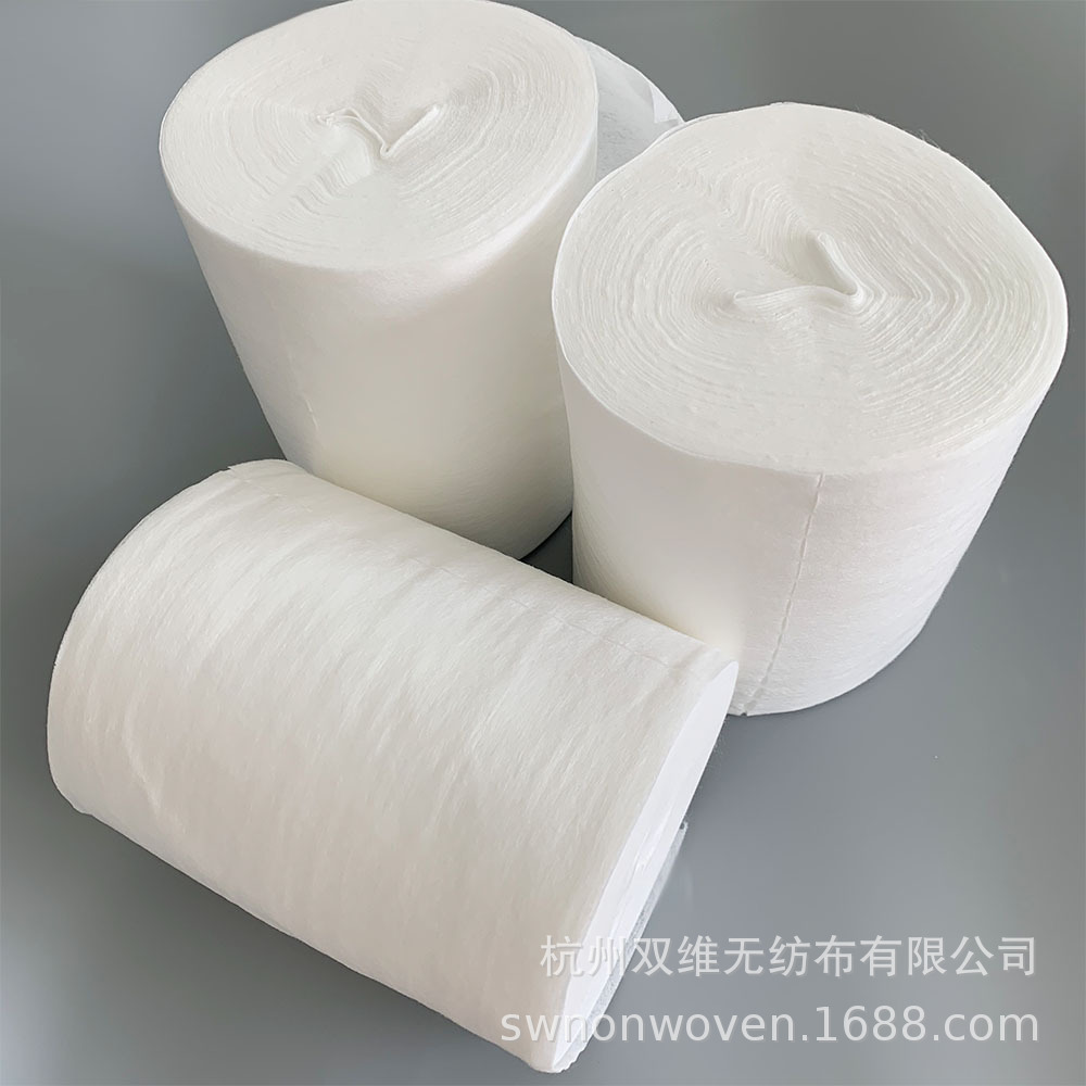 桶装湿巾用水刺无纺布卷无芯点断卷干巾卷15cm x 25m 40gsm-阿里巴巴