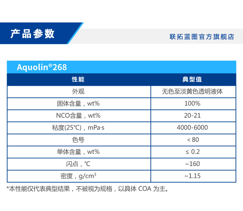Aquolin 268 万华水性异氰酸酯固化剂高光高硬度高丰满度通用性-阿里巴巴