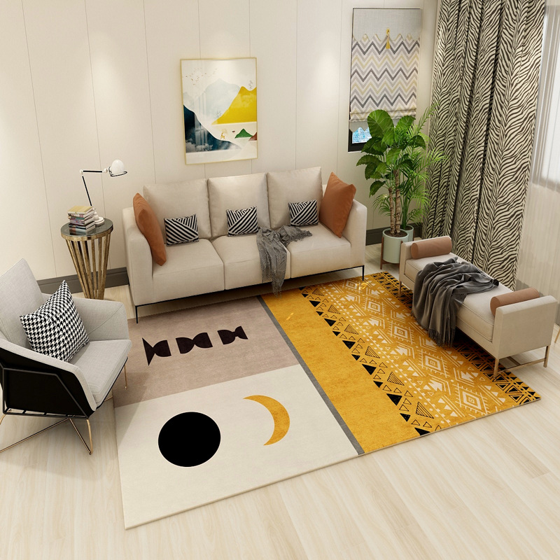 nordic modern minimalist rug floor mat living room coffee table style ...