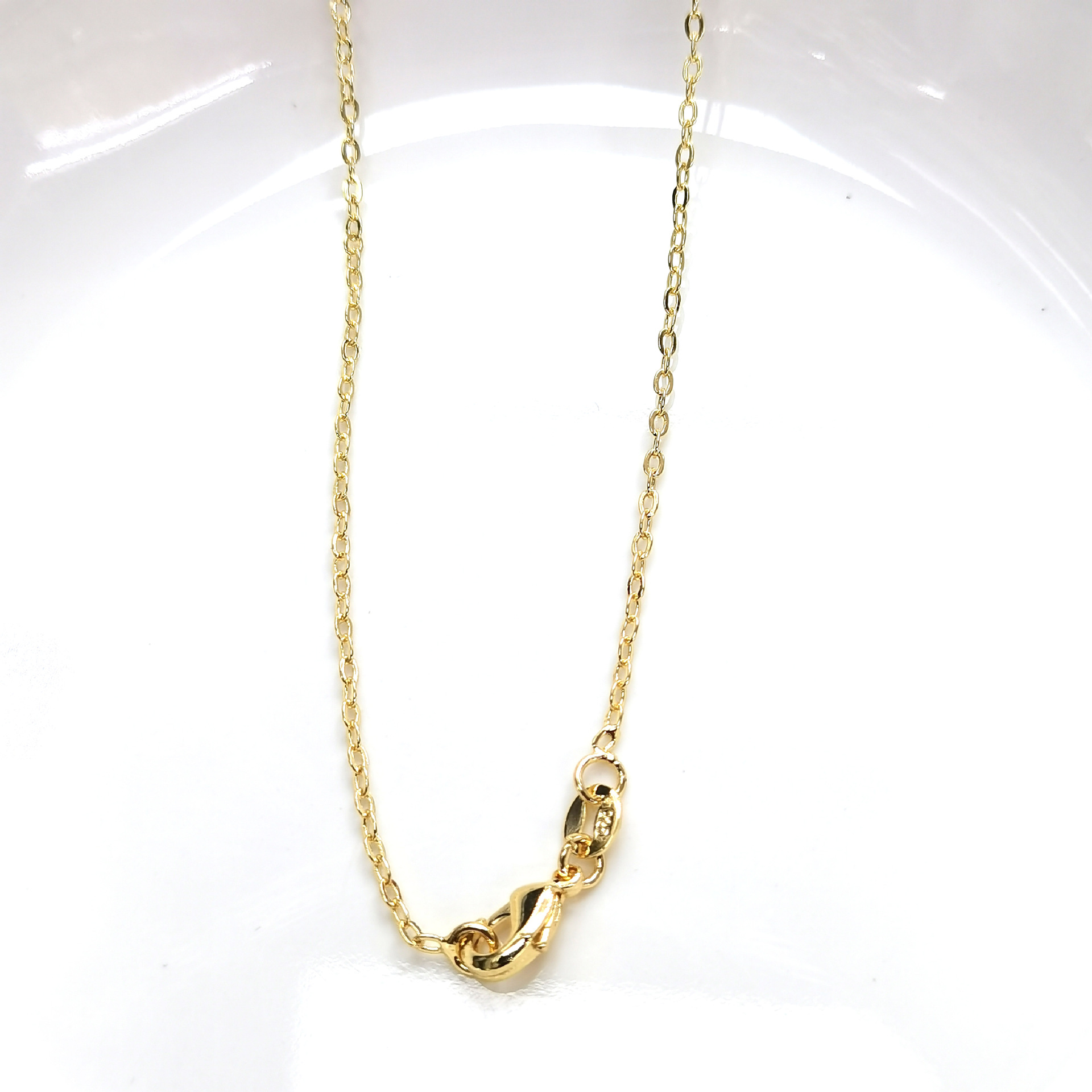 14K包金项链 diyO字链条 盒子链手工链子 扭链镀真金保色侧身项链-阿里巴巴